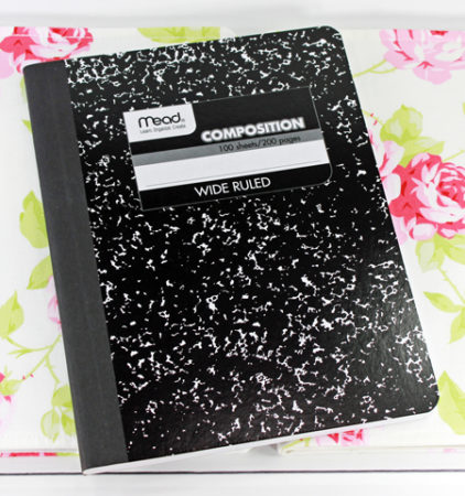 How to Cover a Composition Notebook with Fabric